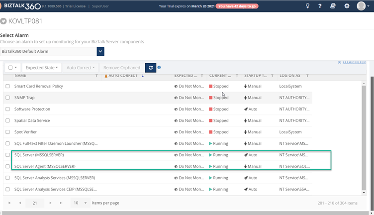 Windows NT Services Monitoring Through BizTalk360 | BizTalk360